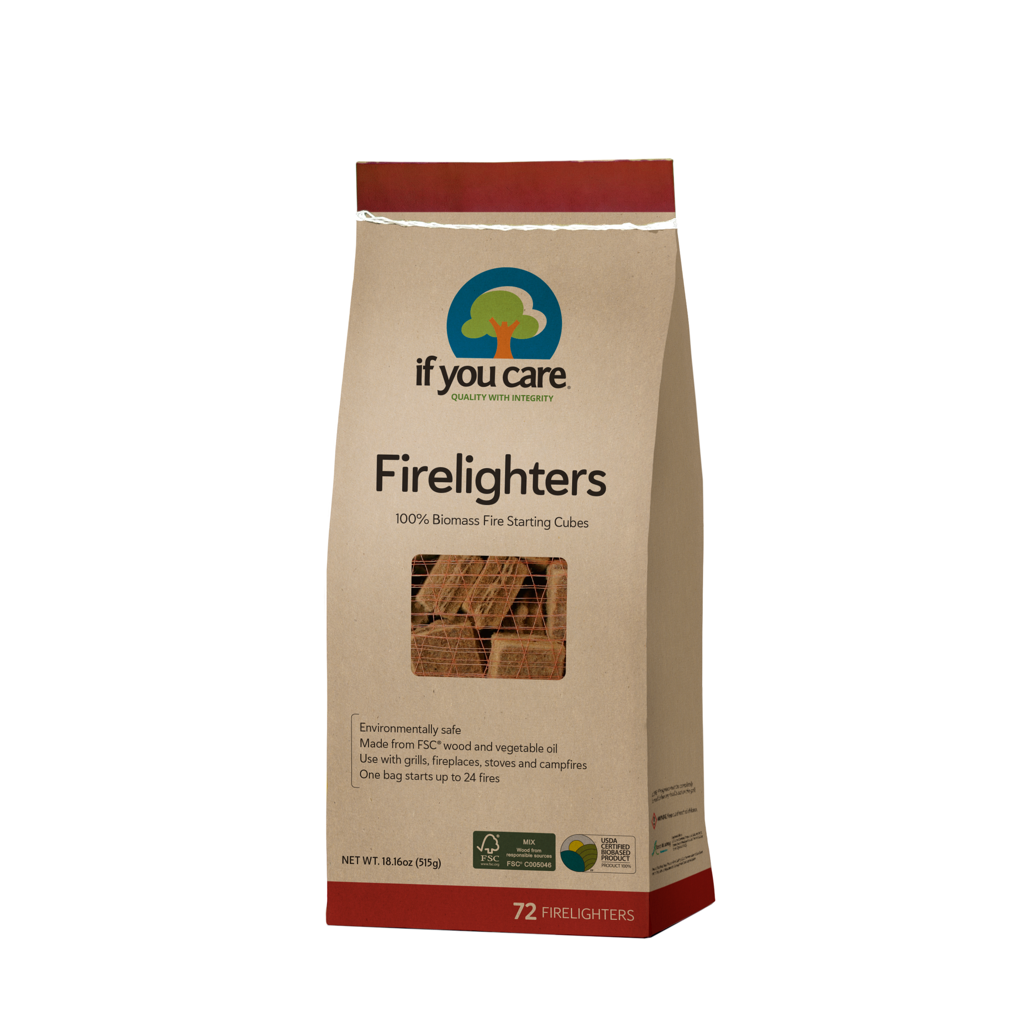 If You Care - Fsc Certified Firelighter - Biomass Fire Starting Cubes – Grillworks
